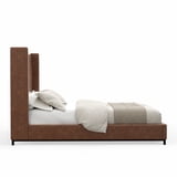 Alpine Furniture Mundo Upholstered California King Platform Bed in ...