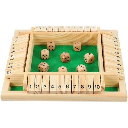 HTCM 1 Set Shut The Box Game Toy 4 Player Drinking Game Toy Gathering ...