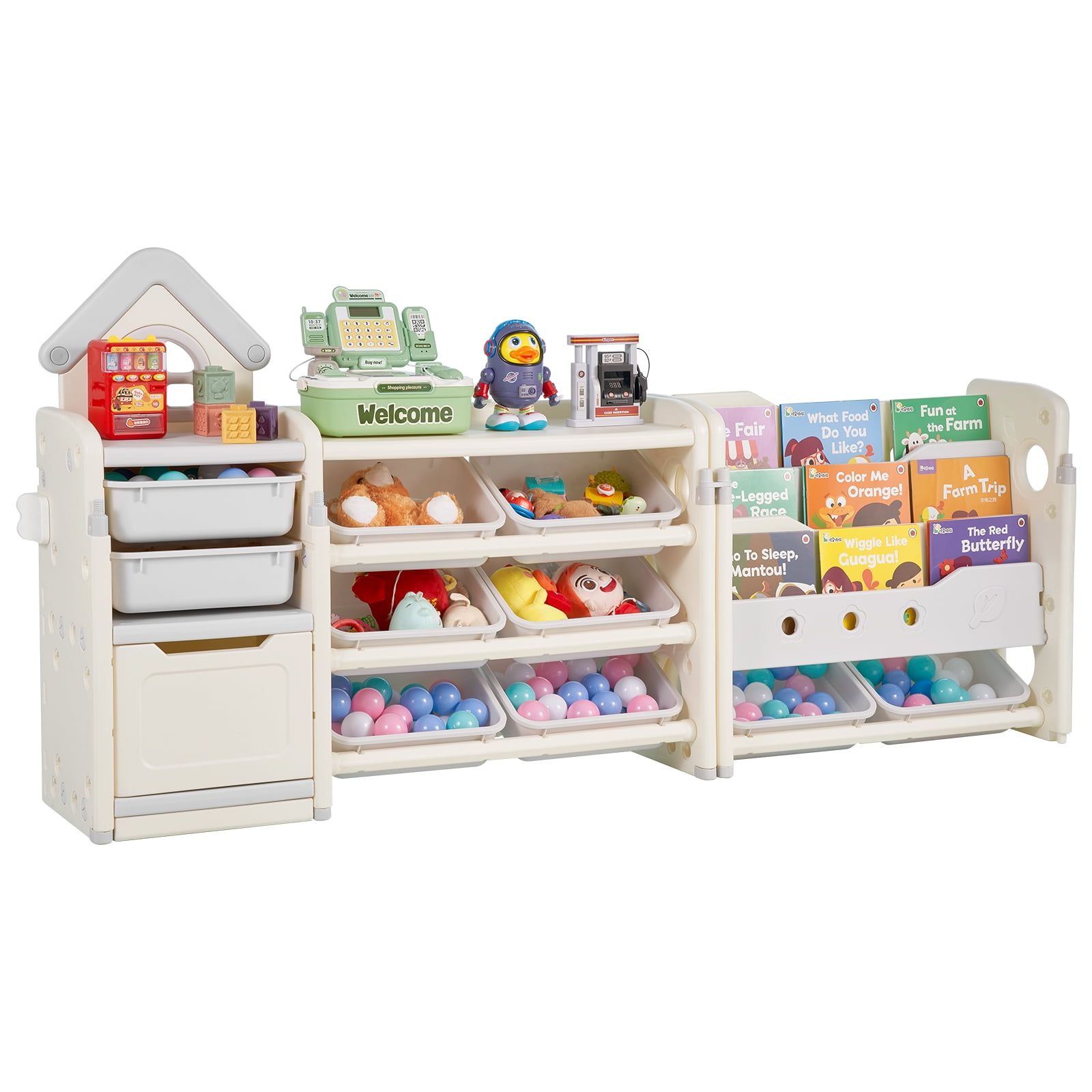 Click here for Vevor 4-Tier Kids Toy Storage With Bookshelf With... prices