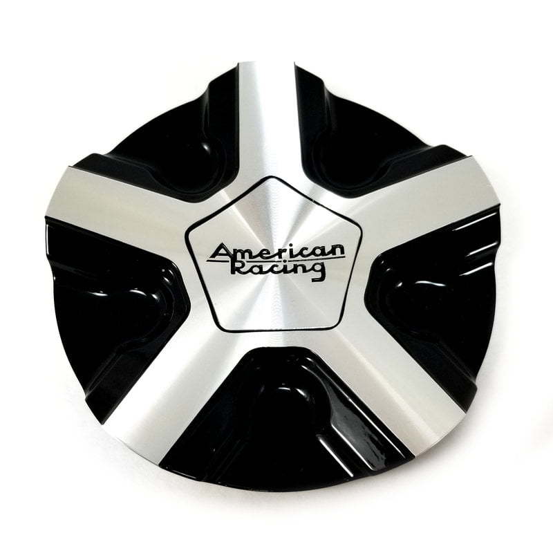 American Racing Gloss Black Machined 6" OD Snap In Wheel Center Hub Cap ...