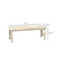 2-Seat Wood Garden Bench, Outdoor Patio Bench Slatted Seat, Nature Wood ...