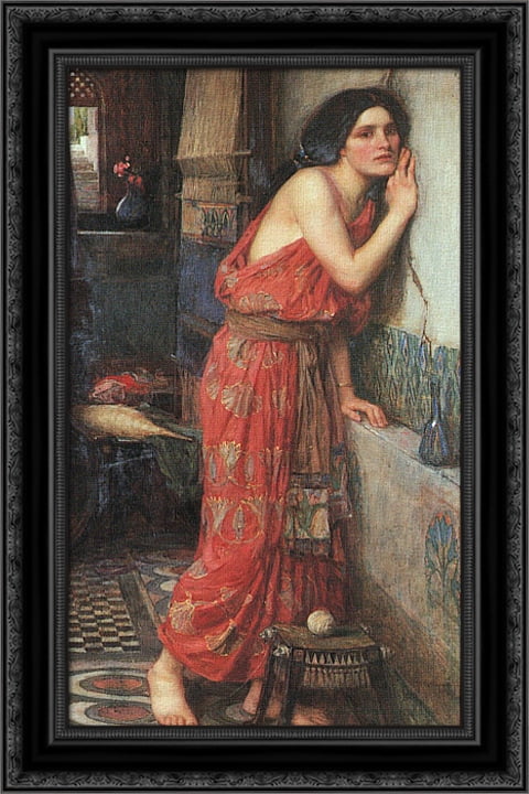 Thisbe 17x24 Black Ornate Wood Framed Canvas Art by Waterhouse, John ...