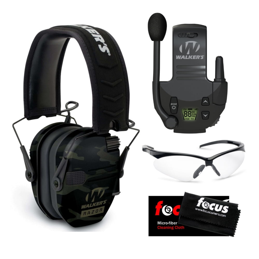 Walkers Razor Slim Electronic Muff (MultiCam Camo Gray) Bundle ...