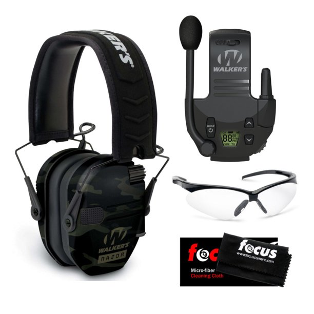 Walkers Razor Slim Electronic Muff (MultiCam Camo Gray) Bundle ...