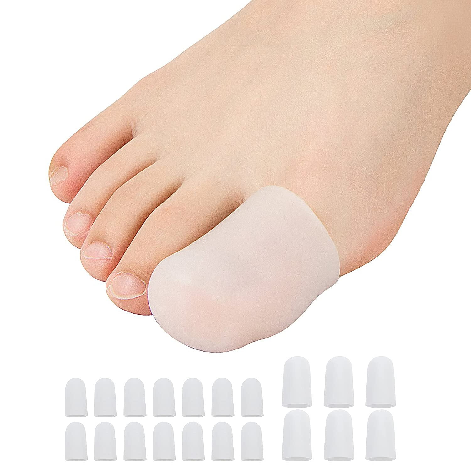 20 Pieces Gel Toe Cap, Prevent Callus and Blistering, Silicone Toe ...