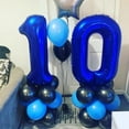 Navy Blue Number 10 Balloons,40 Inch Dark Blue 10 Birthday Balloon ...