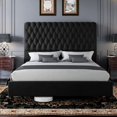 Papajet 52 8 High Upholstered Bed Frame King Size Platform Sleigh Bed
