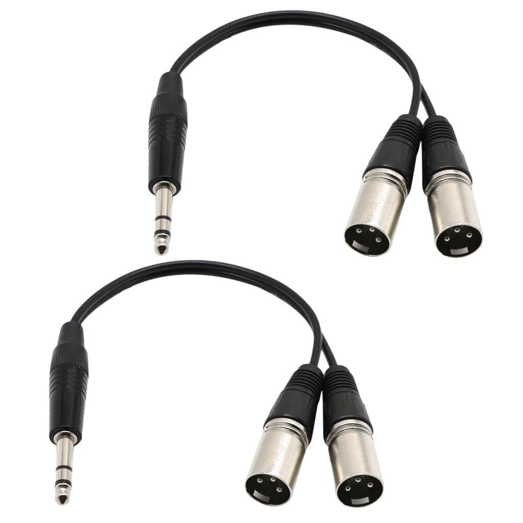 2 Piezas 0,3 35 Mm 1/4 Conector A 2 Clavijas Dobles XLR Audio Y Cable ...