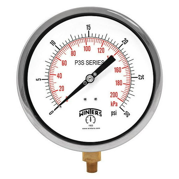 Winters Pressure Gauge,4-1/2" Dial Size,Black P3S6011-MAXI45 - Walmart.com