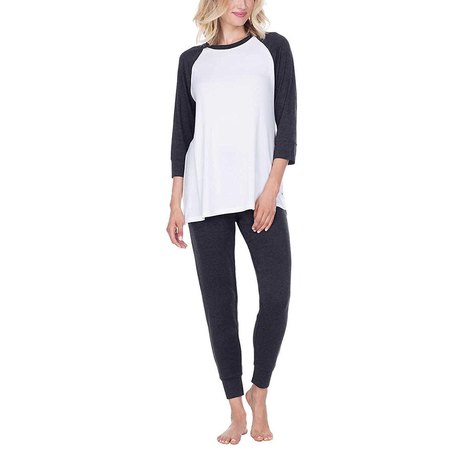 Honeydew Womens 2 Piece Pajama Set Heather Charcoal Small