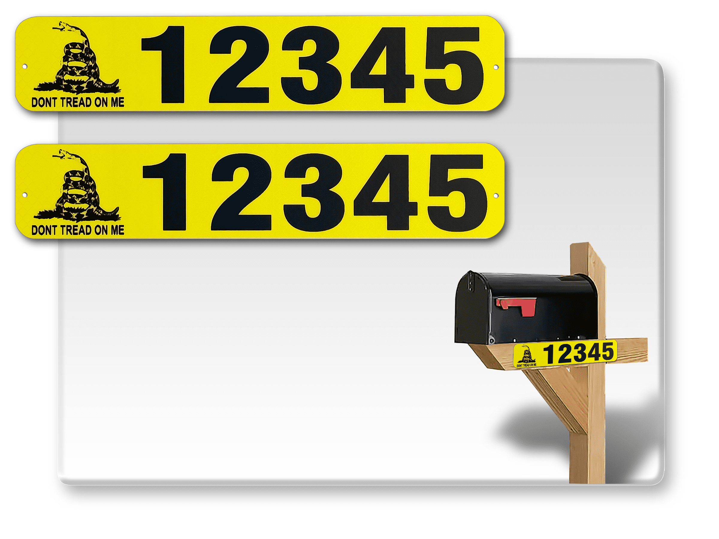2 Pack Single Sided Customized Horizontal 911 Emergency Mailbox Address ...
