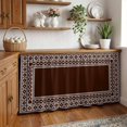 Brown Cabinet Curtains for Kitchen 28"W x 51"L, Boho Diamond Pattern ...