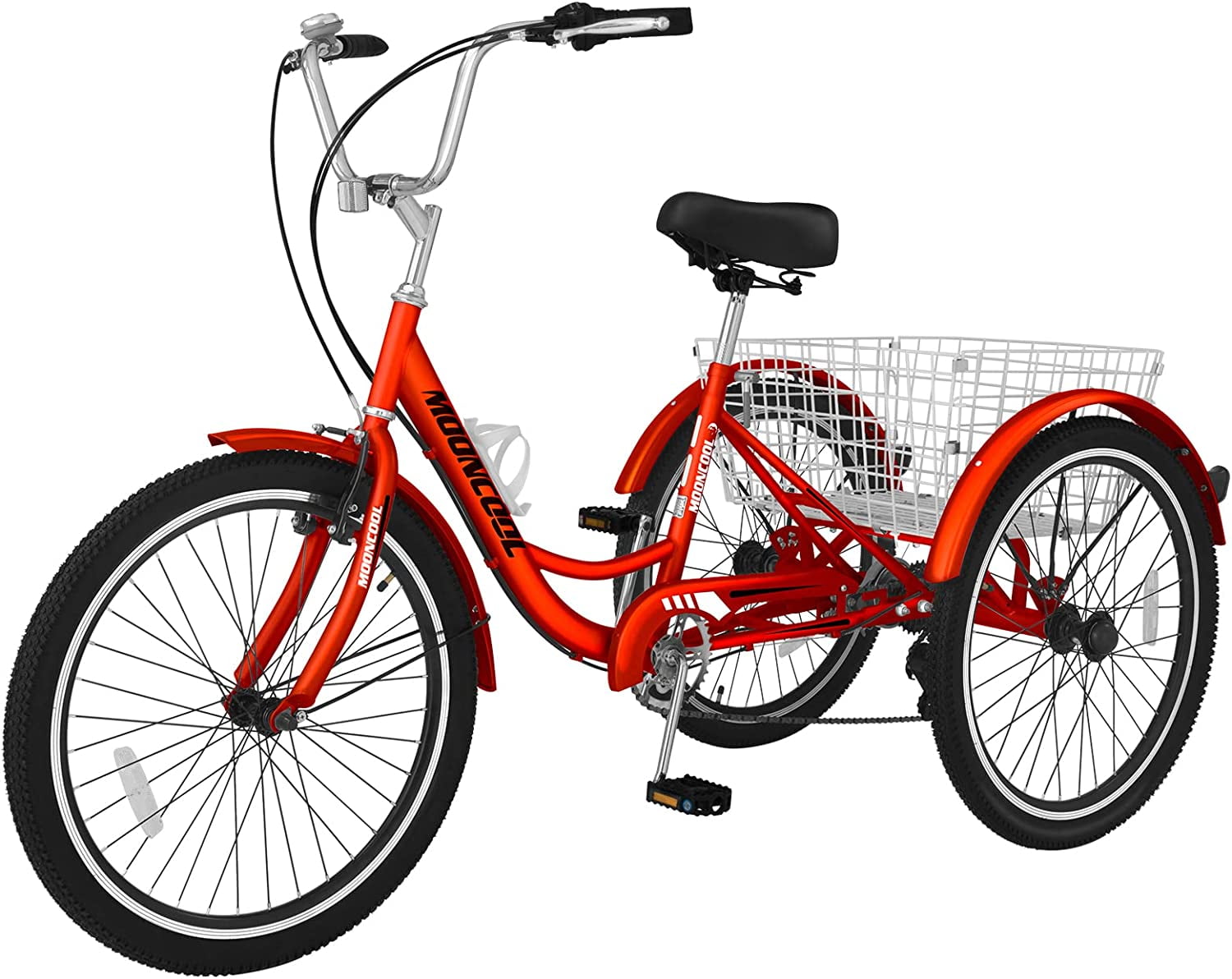 ABORON 20/24/26 inch 7 Speed Adult Tricycles with Big Basket,3-Wheels ...