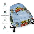 16.5In Wild Animal Kra-,tt2 Backpack Front Pocket Cute Knapsack Cartoon ...