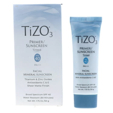TIZO 3 Facial Mineral Sunscreen, Tinted, SPF 40, 1.75 oz, Non-Greasy ...