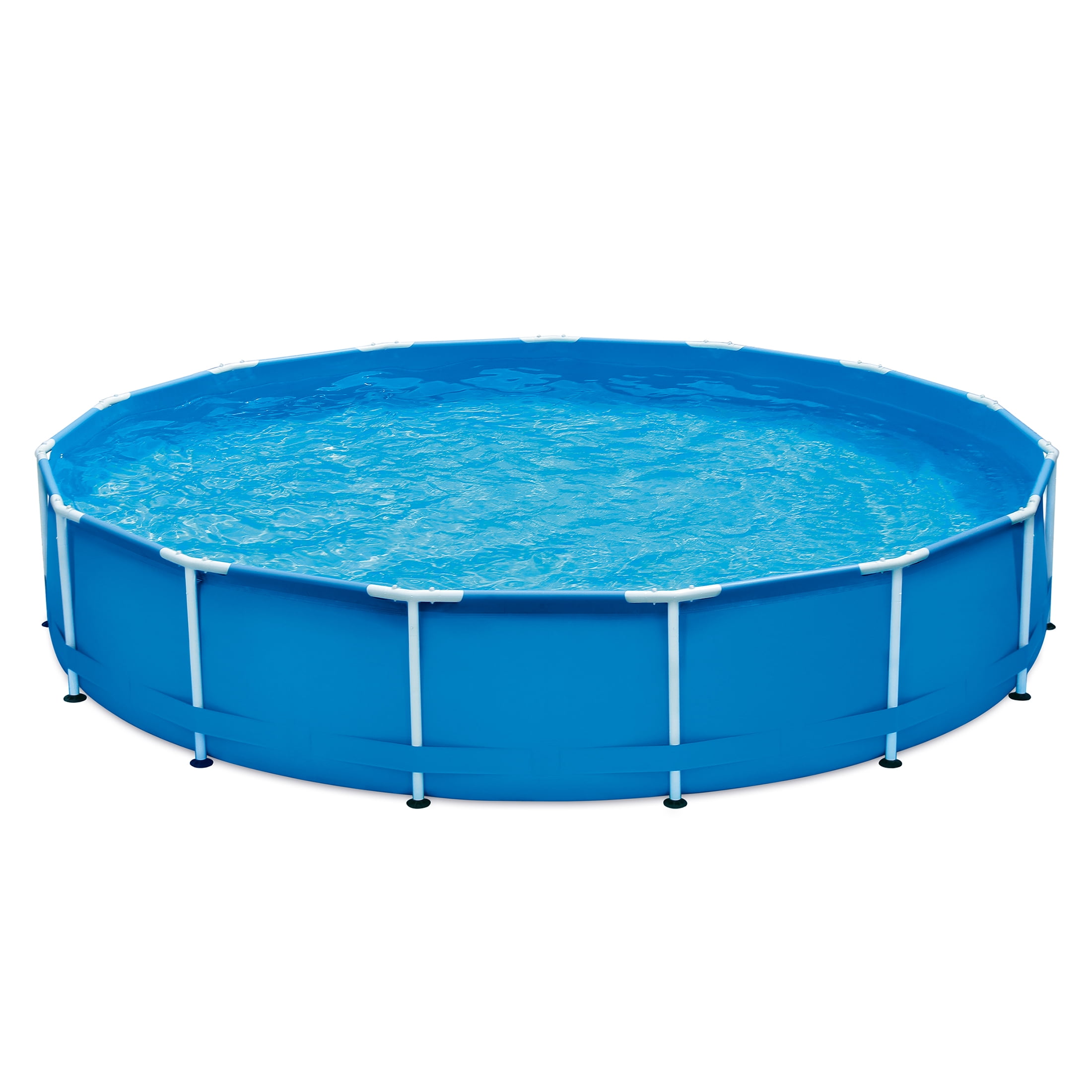 Summer Waves 15 ft Round Active Frame Above Ground Pool, Blue, Ages 6 ...