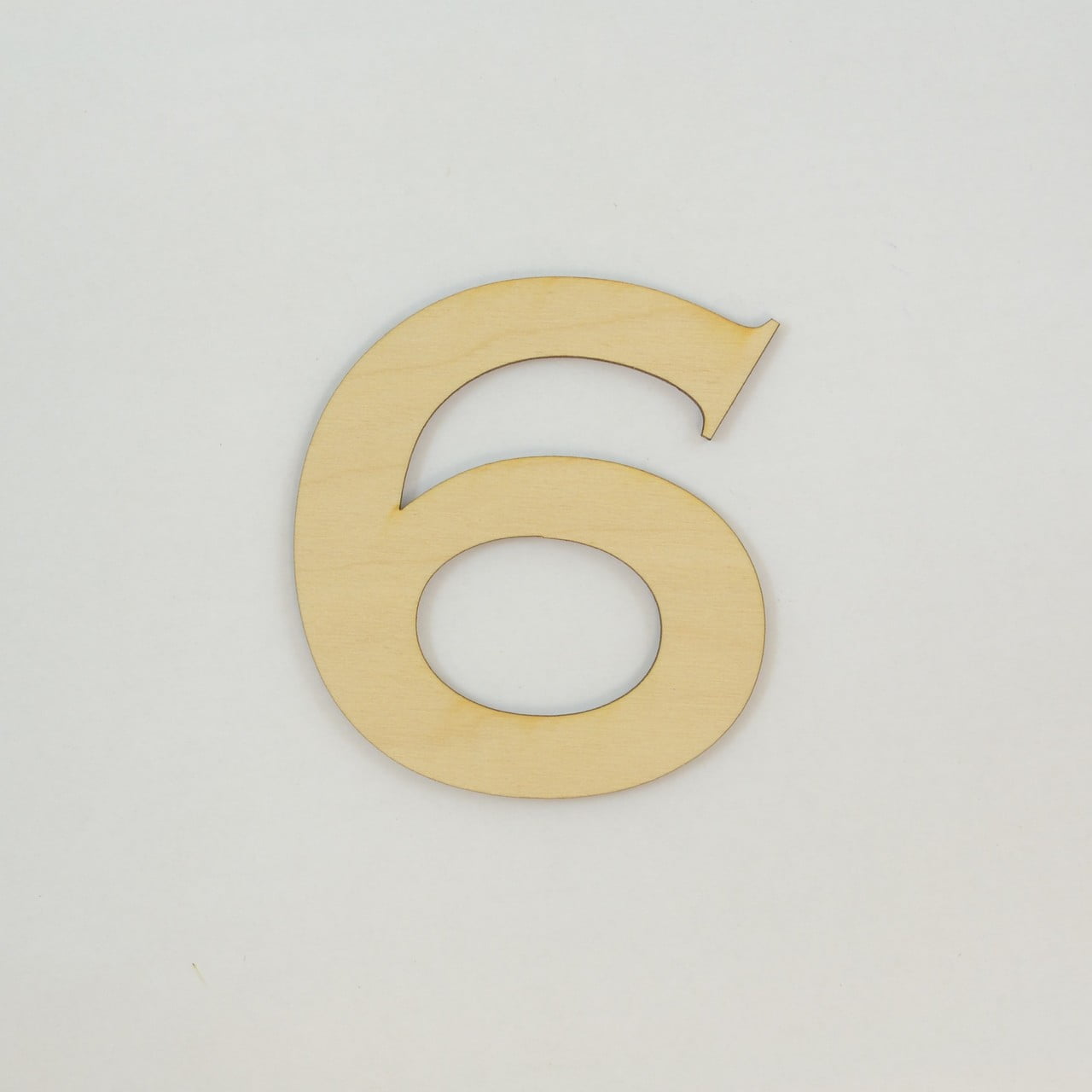 1 Pc, 10 Inch X 1/8 Inch Wood Numbers 6 In The Copperplate Gothic Bold ...
