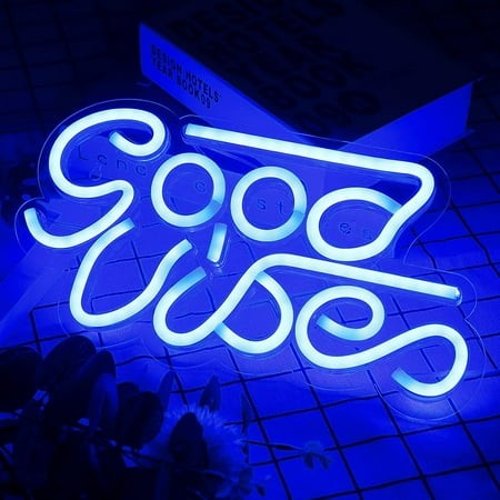 YDJKET LED Neon Sign, Blue Light Up Sign, USB Powered Neon Light with ...