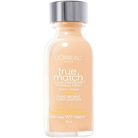 L'Oreal True Match Super-Blendable Liquid Makeup, Nude Beige W3 (pack ...
