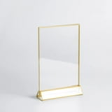 UNIQOOO Acrylic Photo Stand Table Top Picture Holders with Golden ...