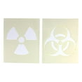 Radiation/Bio Hazard -2 Piece Stencil Set 14 Mil 8" X 10" Painting ...