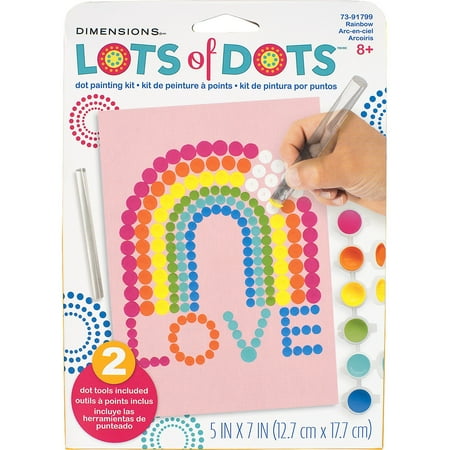 Paint Works Lots Of Dots Paint By Number Kit 5"X7"-Rainbow Dots ...