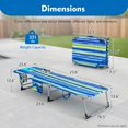 Premium Foldable Beach Lounge Chair with Removable Pillow – Adjustable ...