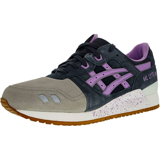 ASICS Men's Gel-Lyte Iii Dark Grey/Sheer Lilac Ankle-High Leather ...