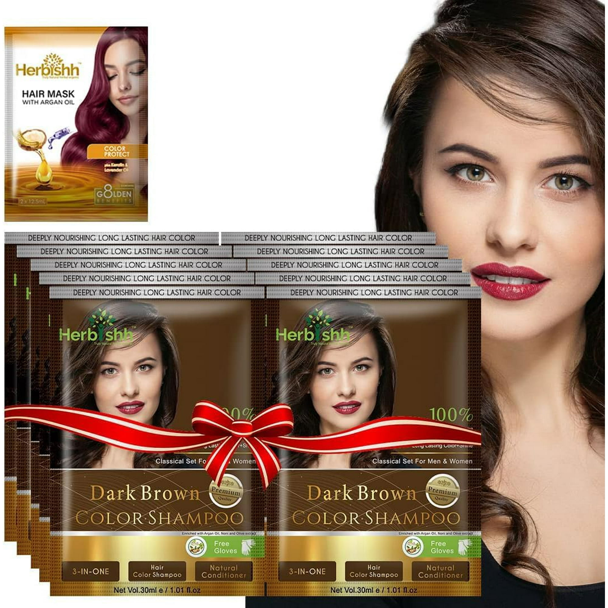 Click here for Herbishh Hair Color  Dye Shampoo With Argan Hair M... prices