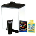 GloFish 2.5 Gallon Corner Aquarium Kit, Includes LED Lighting and ...