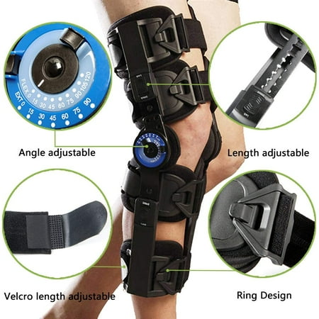 Hinged ROM Knee Brace, Post Op Knee Brace for Recovery Stabilization ...