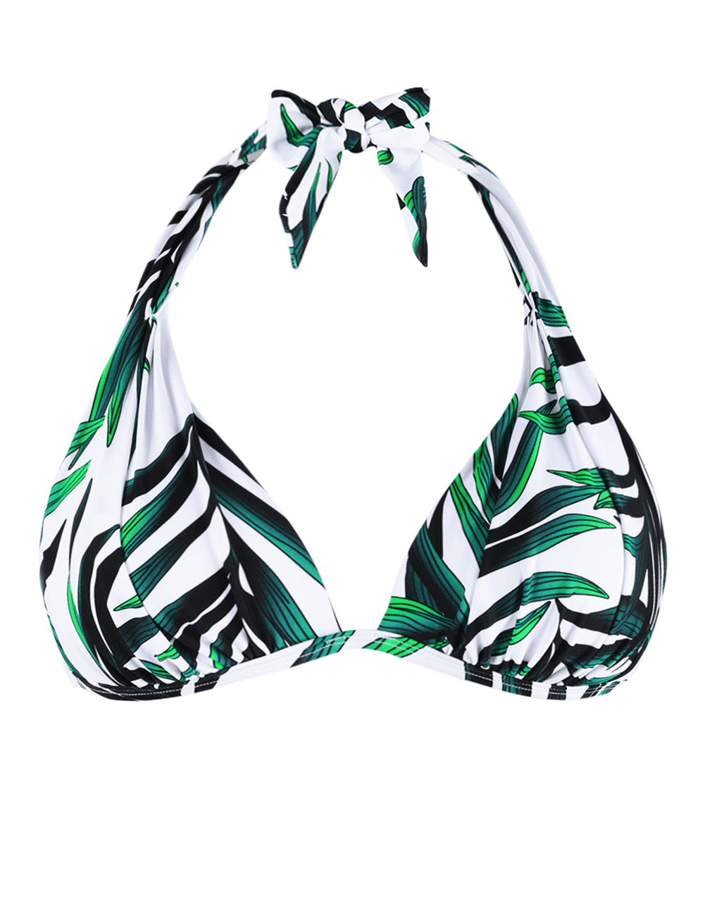 Hilor Women's Halter Bikini Top Ruched Swim Top Triangle Bikini ...
