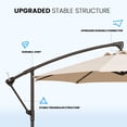 FUNDAZE 10ft 360° Rotating Hanging Offset Patio Umbrella with Tilt for ...