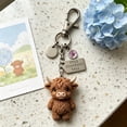 Highland Cow Keychain, Bull Month Keyring for Key Ring, Cute Animal ...
