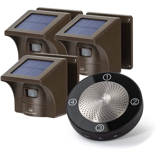 eMACROS 1/2 mile Long Range Solar Wireless Driveway Alarm System ...