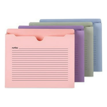 C-Line Write-On Poly File Jackets, Letter Size, Assorted Colors, Pack ...