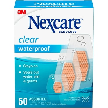 Nexcare Waterproof Bandages Knee and Elbow Bandages Clear Superior ...