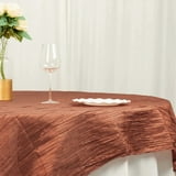 BalsaCircle 72x72 in Terracotta Square Accordion Crinkled Taffeta Table ...