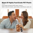 16oz Clear Plastic Jars with Airtight Black Lids, 16 Pack Straight ...