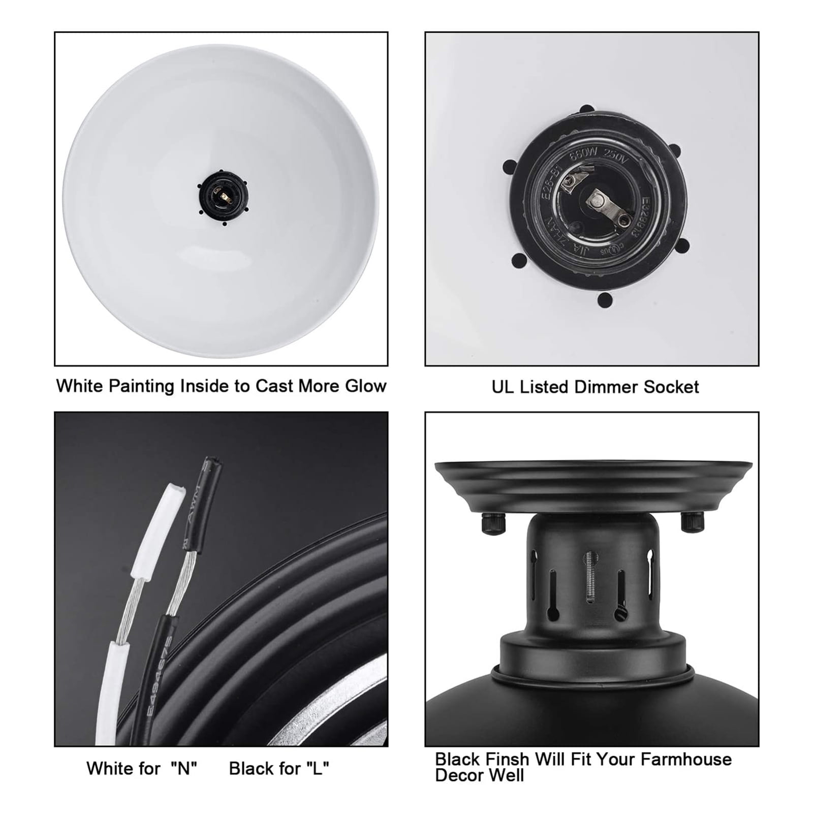 Buy Ceiling Light Cover Replacement Iron Dome Design Lamp Ceiling ...