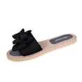 Afuyipoi Women's Bow Slide Sandals Open Toe Plus Size Comfortable ...