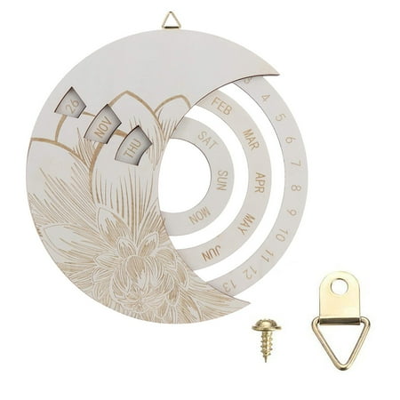 Hanging Calendar Wooden Rotatable Calendar Wall Mounted wooden hanging ...