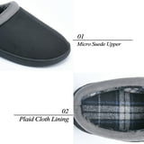 LORDFON Memory Foam Mens Slippers Slip-On House Slippers, Indoor ...