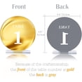 Acrylic Wedding Table Numbers 1-15 with Stands,4.8"Round Mirror Gold ...