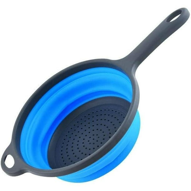 Colador plegable con asa, colador plegable de silicona, colador ...