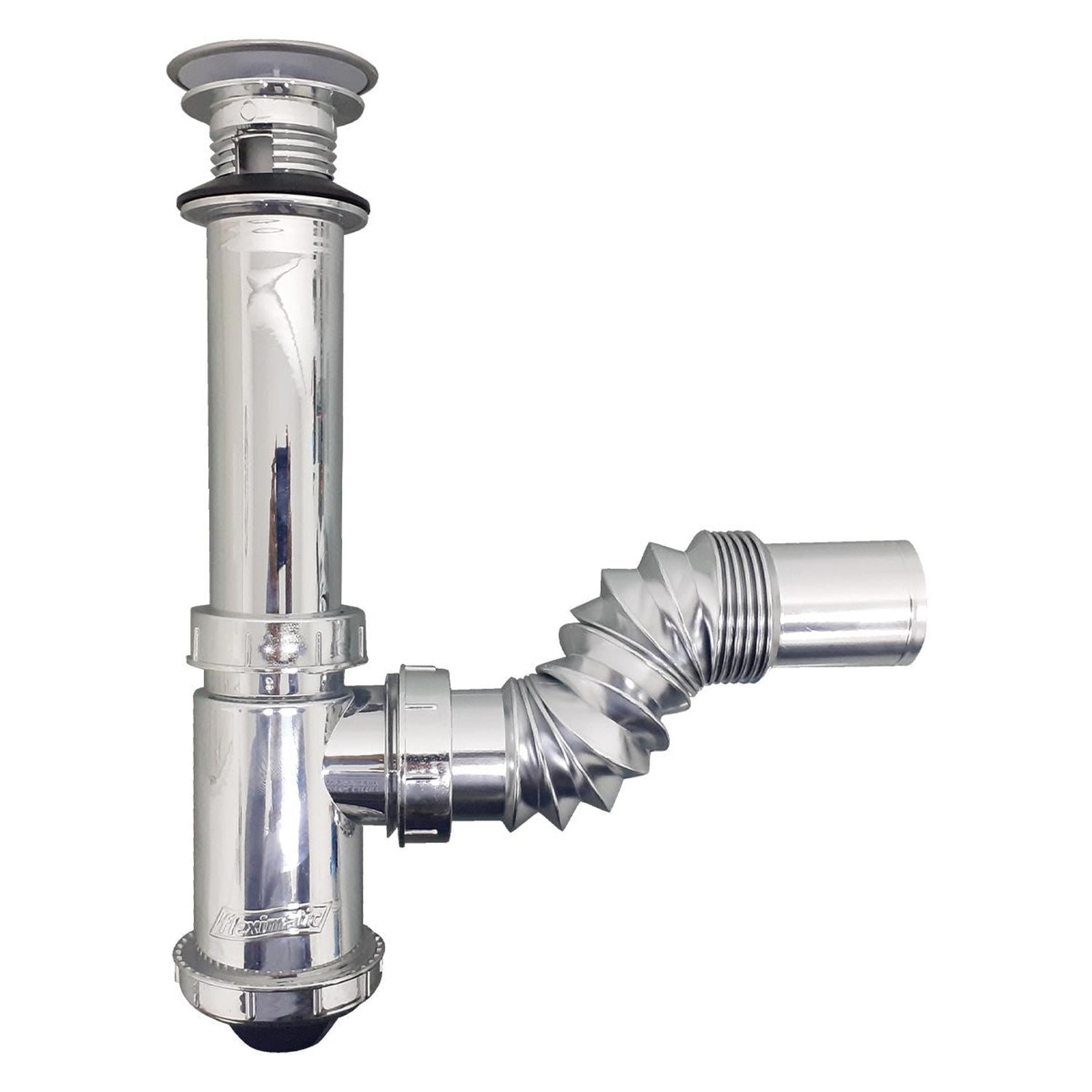 Cespol Para Lavabo Cromado Bote CH Con Boton Push Fleximatic 2218C ...