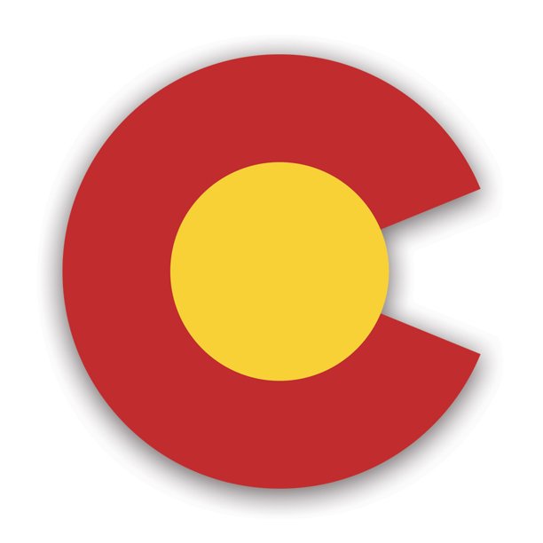 Colorado C Logo Shaped Sticker Decal - Self Adhesive Vinyl ...