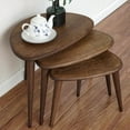 Ultimate Premium Products Mid Century Oak Nesting Table Set of 3 ...