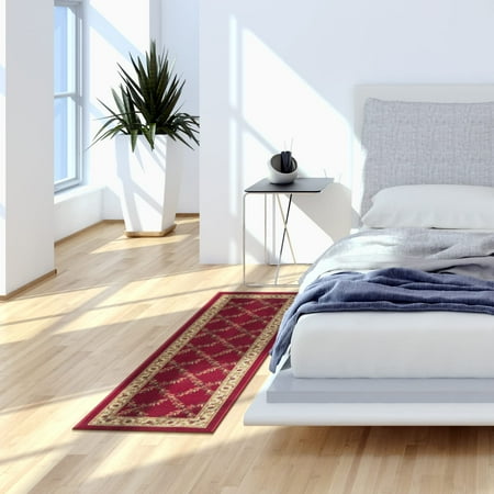 Ottomanson Homeline Collection Non-Slip Rubberback Trellis Design 2x5 ...