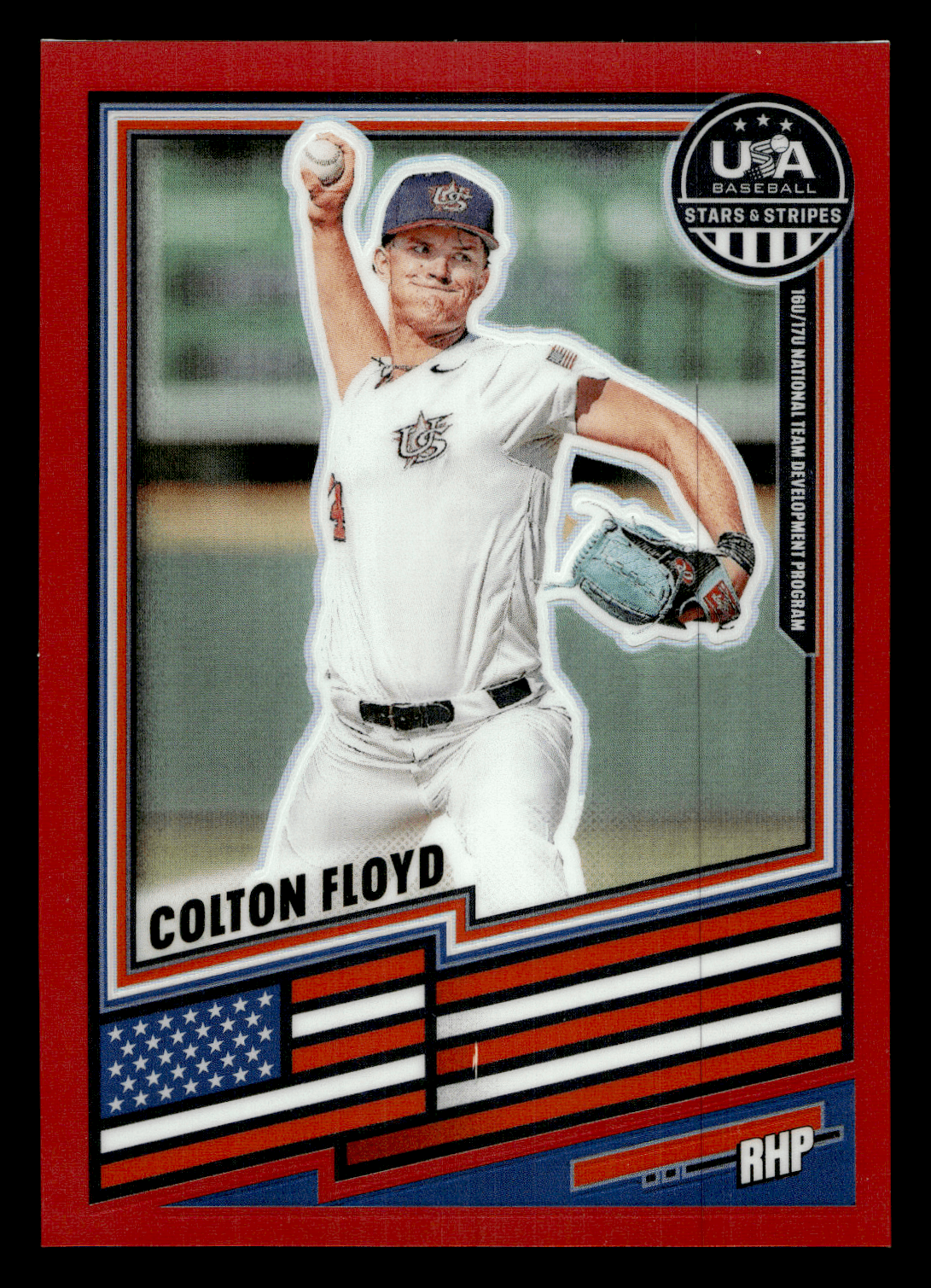 2026 Panini USA Baseball Stars & Stripes Prizm Colton Floyd #117 Red ...